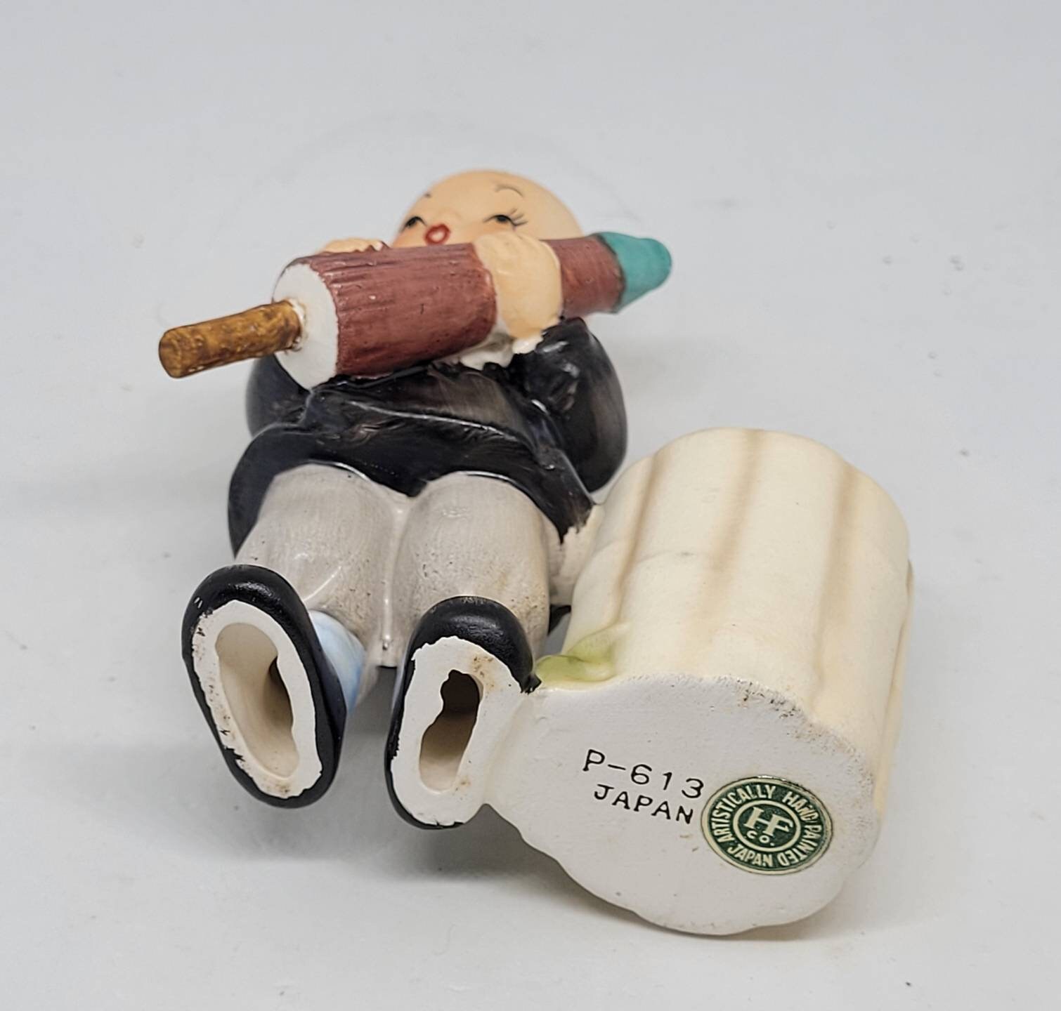 Vintage Co Japan Handpainted Asian Boy Umbrella Toothpick Holder, Rare ...