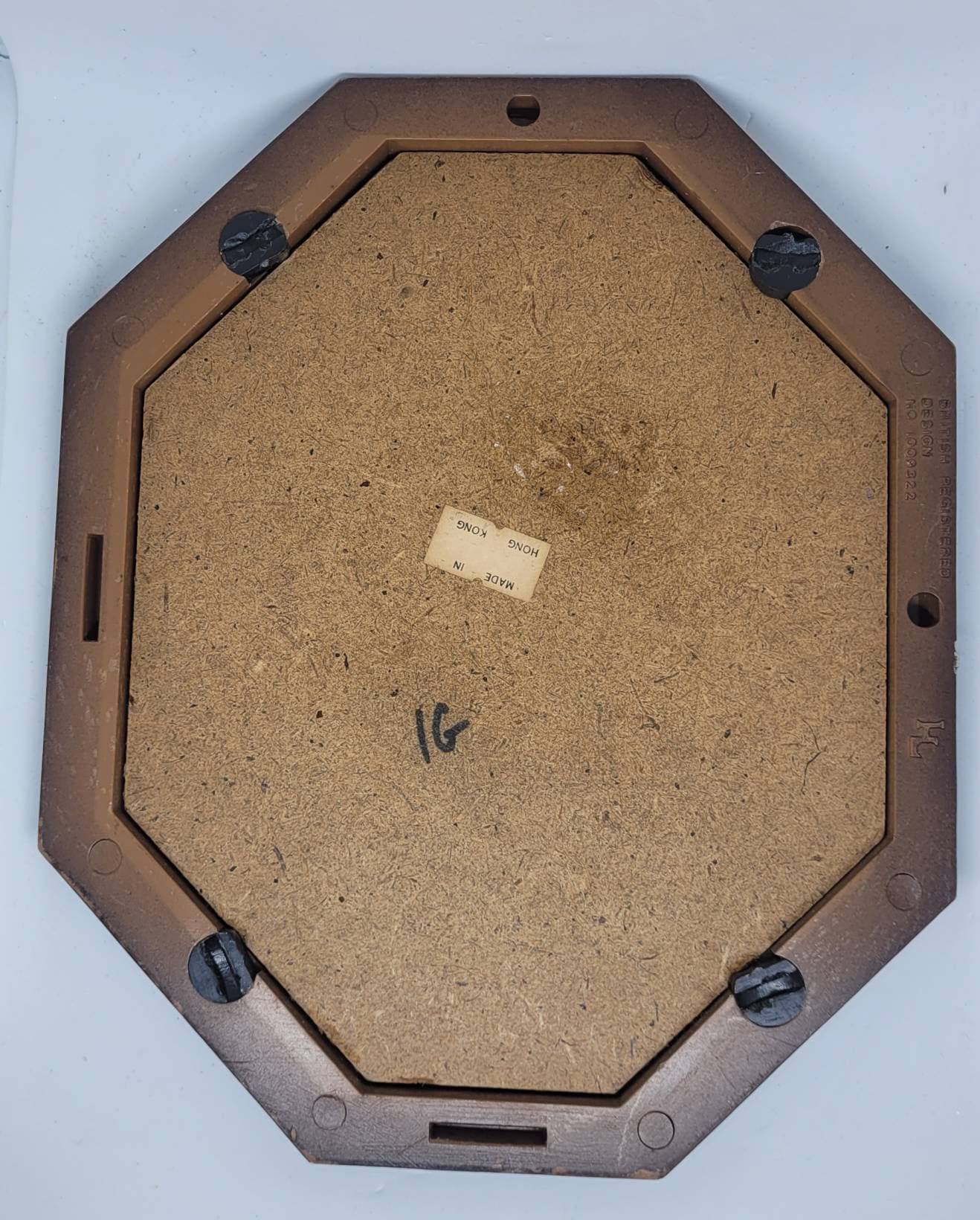 Vintage Faux Wood Ornate Cut Out Octagon Mid Century Frame, Picture ...