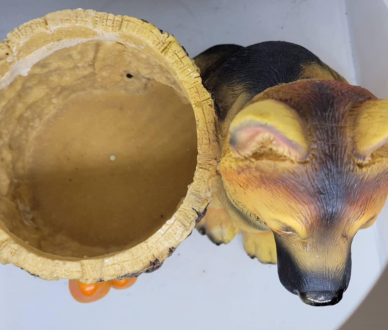 Vintage Resin German Shepherd Mushroom Flower Pot Planter, Planters ...