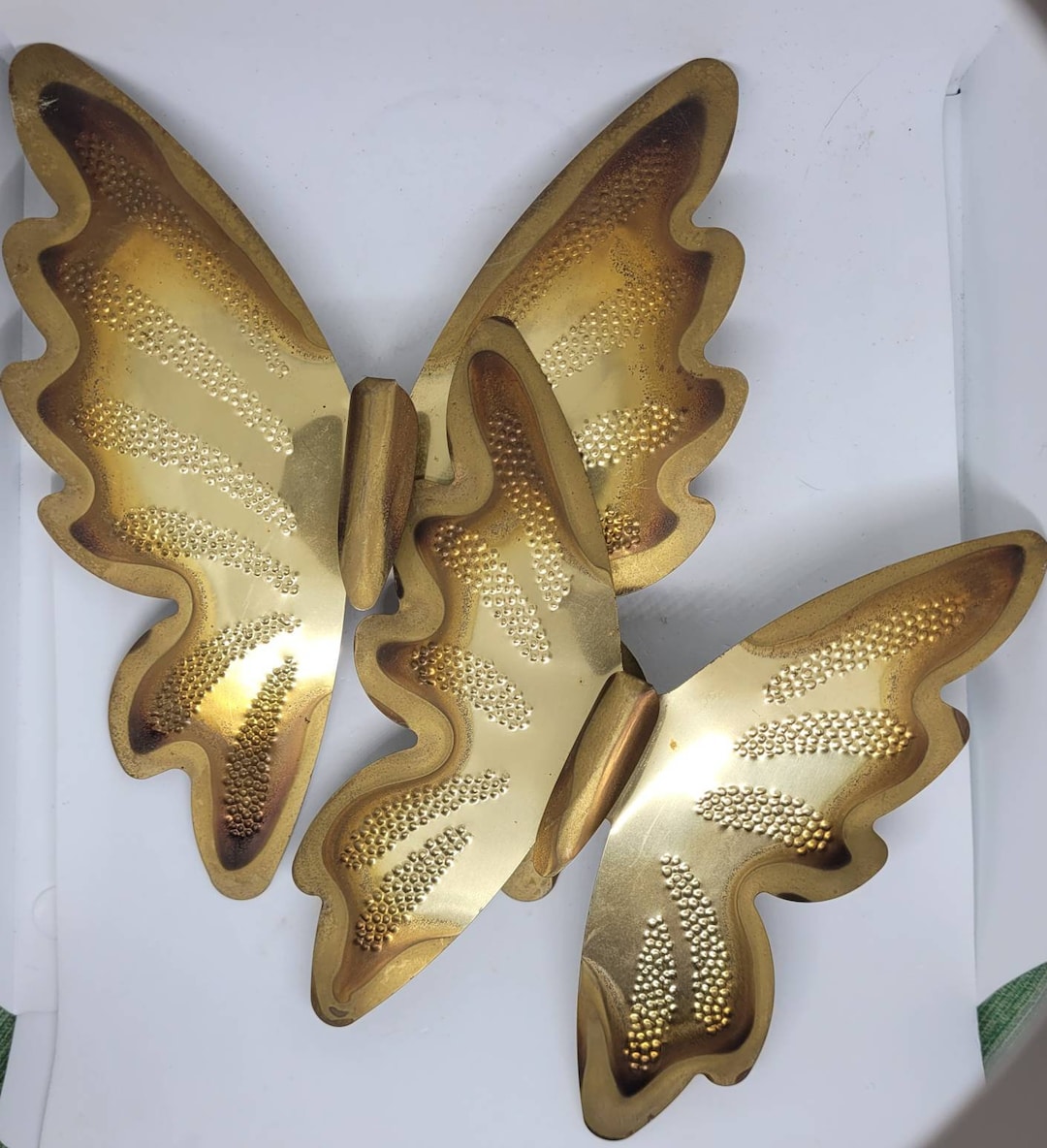 Vintage Set of 2 Homco Brass Butterfly Wall Hangings, Wall Decor, Wall ...