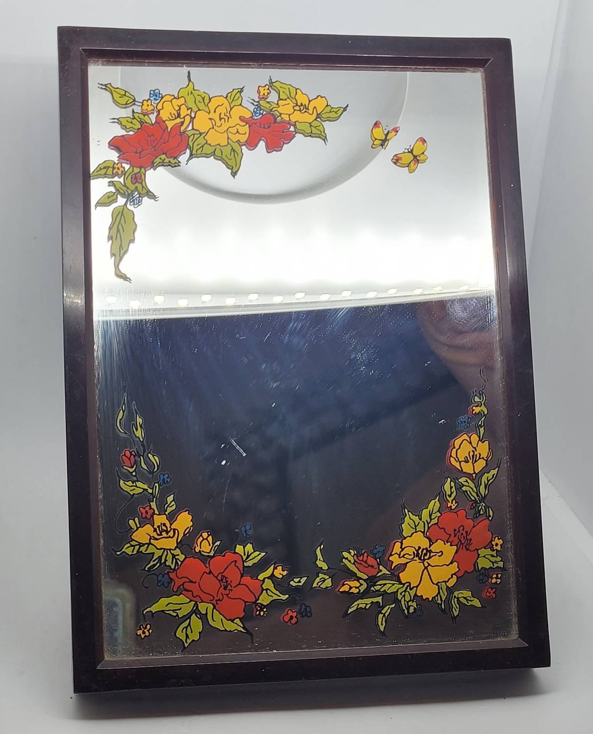 Vintage YAP Musical Love Story Floral Table Mirror Hong Kong Design by ...