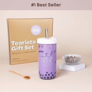 Taro Milk Tea Bubble Tea Gift Set With Reusable Cup | Perfect All ...