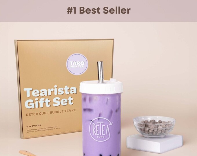 Taro Milk Tea Bubble Tea Gift Set With Reusable Cup 5 Servings Be Your ...