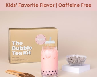Mango Milk Tea Bubble Tea Kit (no Reusable Cup) | 5 Servings | Quick and Easy Set to Make Creamy ...