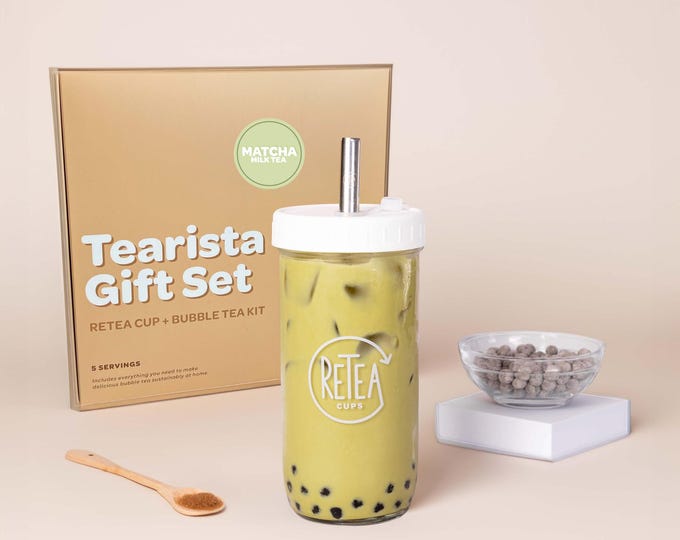 Matcha Latte Bubble Tea Gift Set With Reusable Cup | 5 Servings | the ...