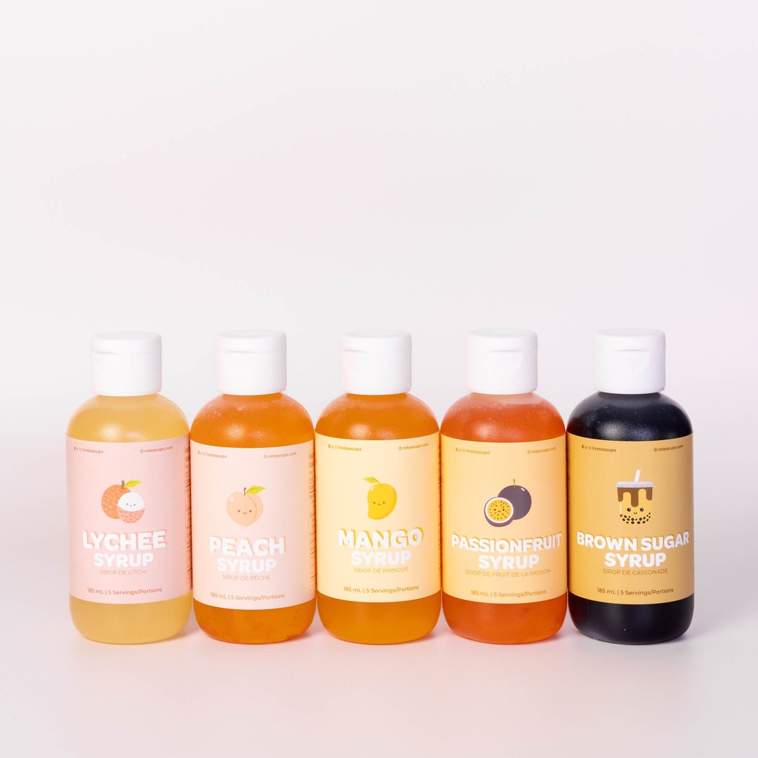 Bubble Tea Syrups | 5 Servings | Ingredients to Make the Perfect DIY ...