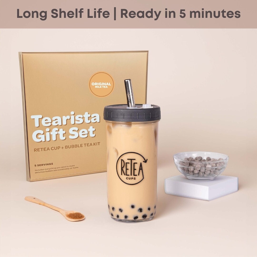 Original Milk Tea Bubble Tea Gift Set With Reusable Cup | 5 Servings ...