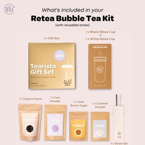 Taro Milk Tea Bubble Tea Gift Set With Reusable Cup 5 Servings Be Your ...