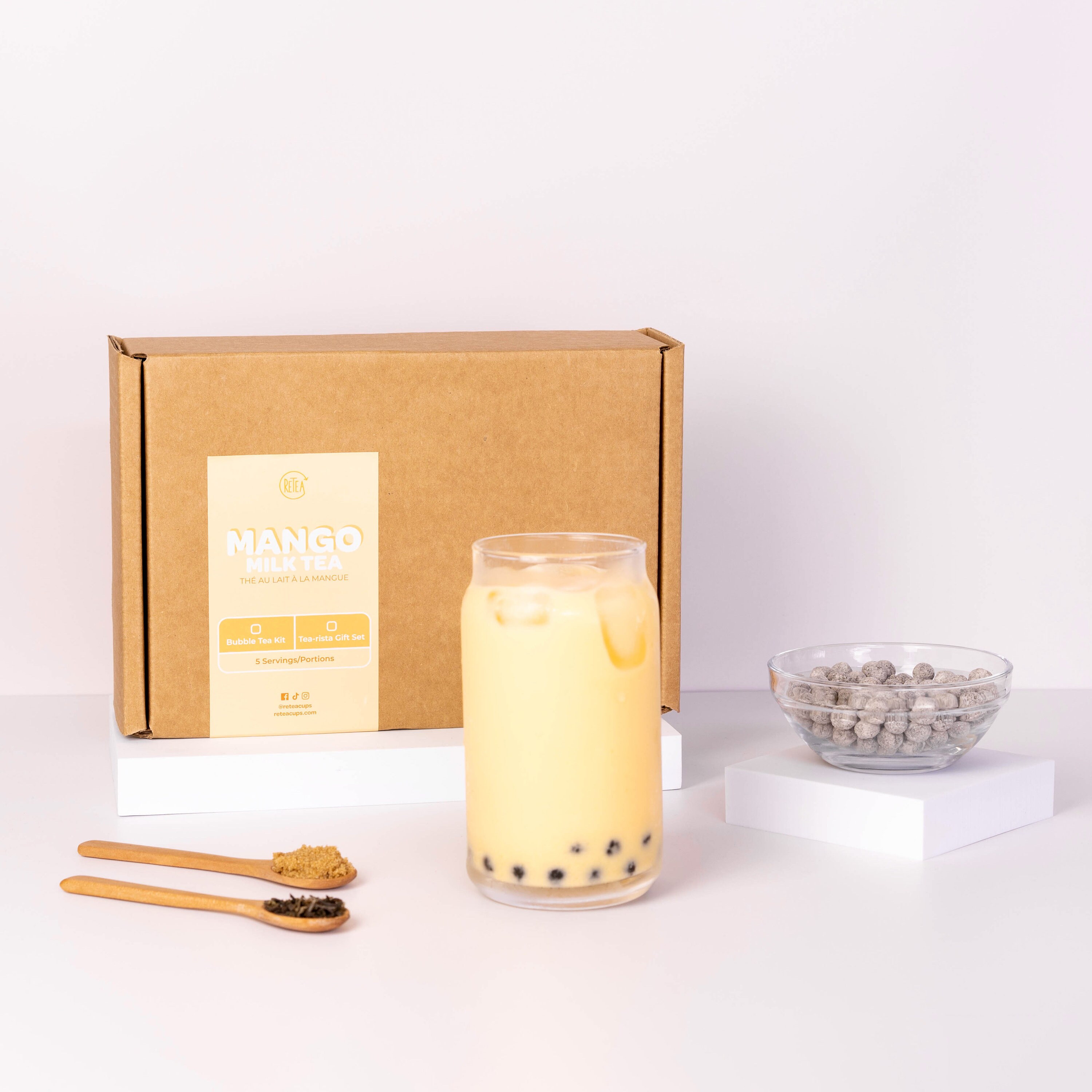 Mango Milk Tea Bubble Tea Kit no Reusable Cup 5 Servings - Etsy