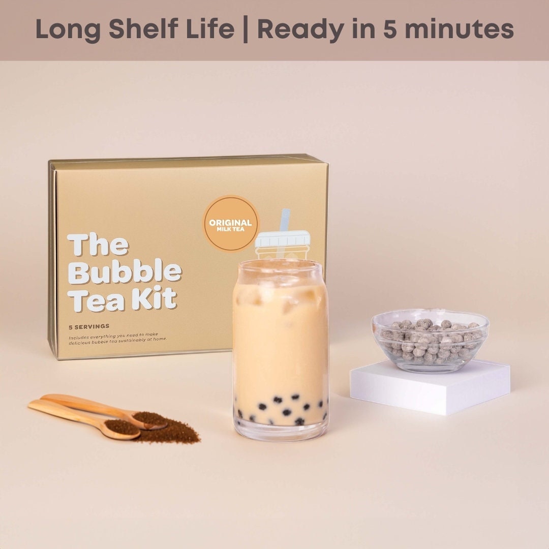 Original Milk Tea Bubble Tea Kit (no Reusable Cup) | 5 Servings | Make Your Favorite Lactose ...