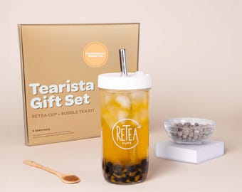 Lychee Fruit Tea Bubble Tea Gift Set With Reusable Cup | 5 Servings ...