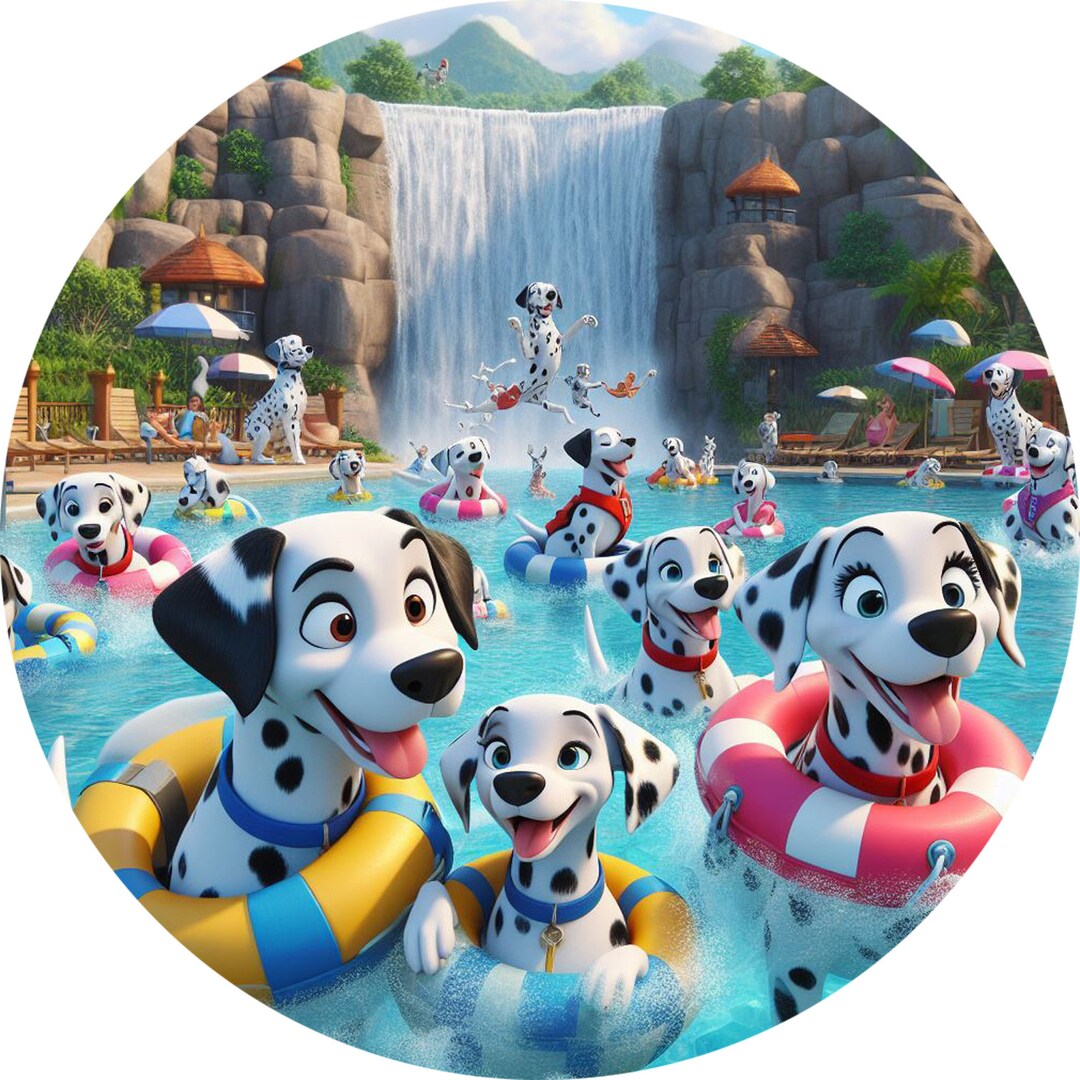 Dalmatian Swimming Dog Sign for Your Wreath or Gift for the Dog Lover ...