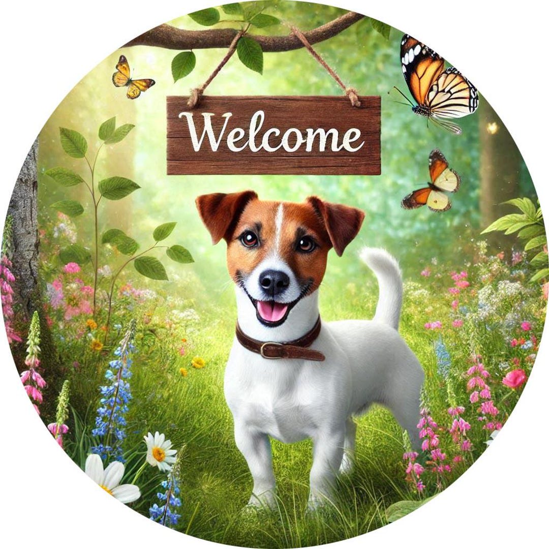 Welcome Jack Russell Dog Sign | Home Decor | Dog Lover | Front Door ...