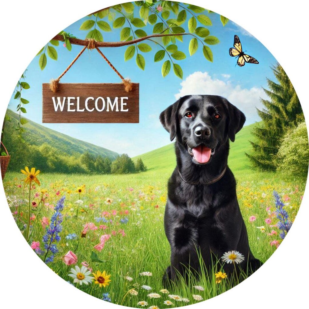 Welcome Black Labrador Sign | Home Decor | Dog Lover | Front Door ...