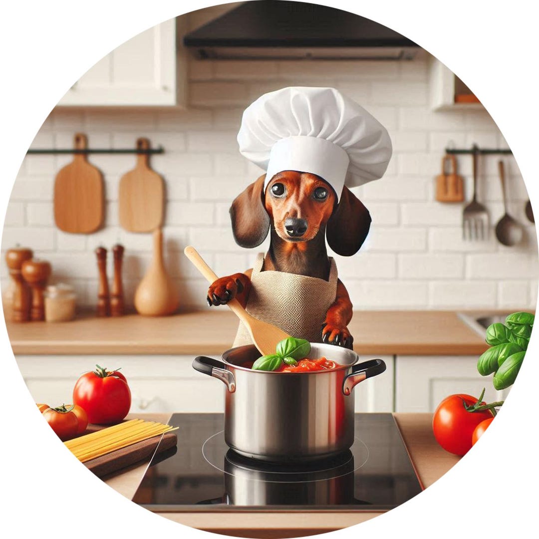 Dachshund Cooking 8 or 10 Inch Metal Wreath Sign | Wall Hanging | Wall ...