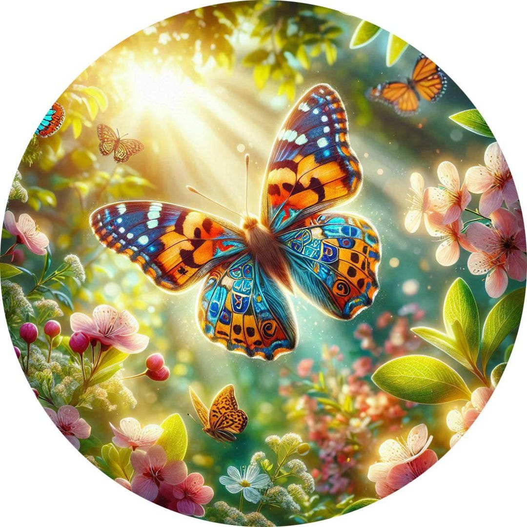 Butterfly 8 or 10 Inch Metal Wreath Sign | Spring | Springtime ...