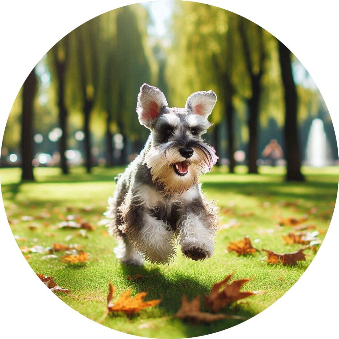 Schnauzer in the Grass Metal 8 or 10 Inch Metal Wreath Sign | Trees ...