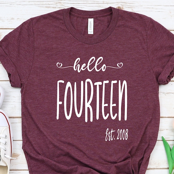 14th Birthday Shirt - Etsy