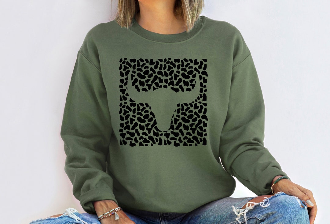 Highland Cow Sweatshirt, Highland Cow Crewneck, Western Sweatshirt ...
