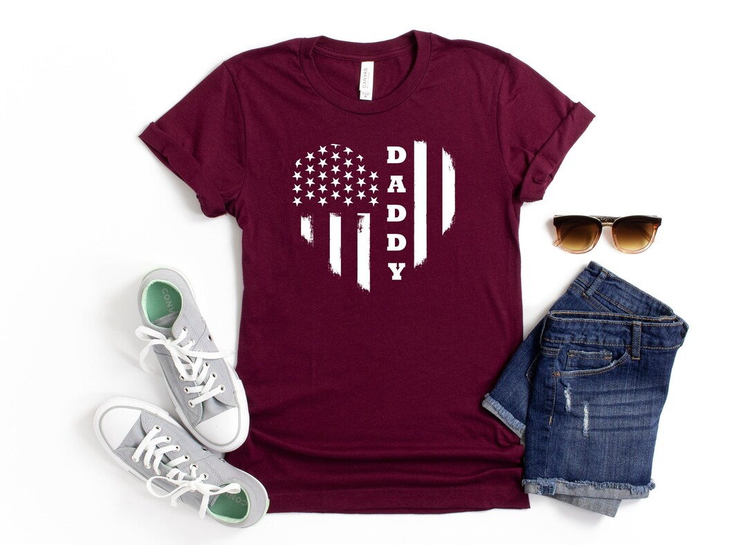 American Flag Daddy Shirt - Dad Shirt, Husband Shirt, Anniversary From ...