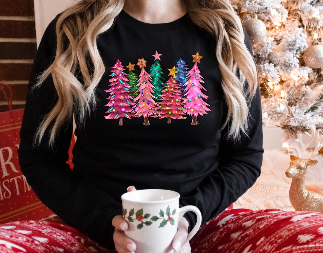 Christmas Trees Shirt, Christmas Shirts for Women, Christmas Tee ...
