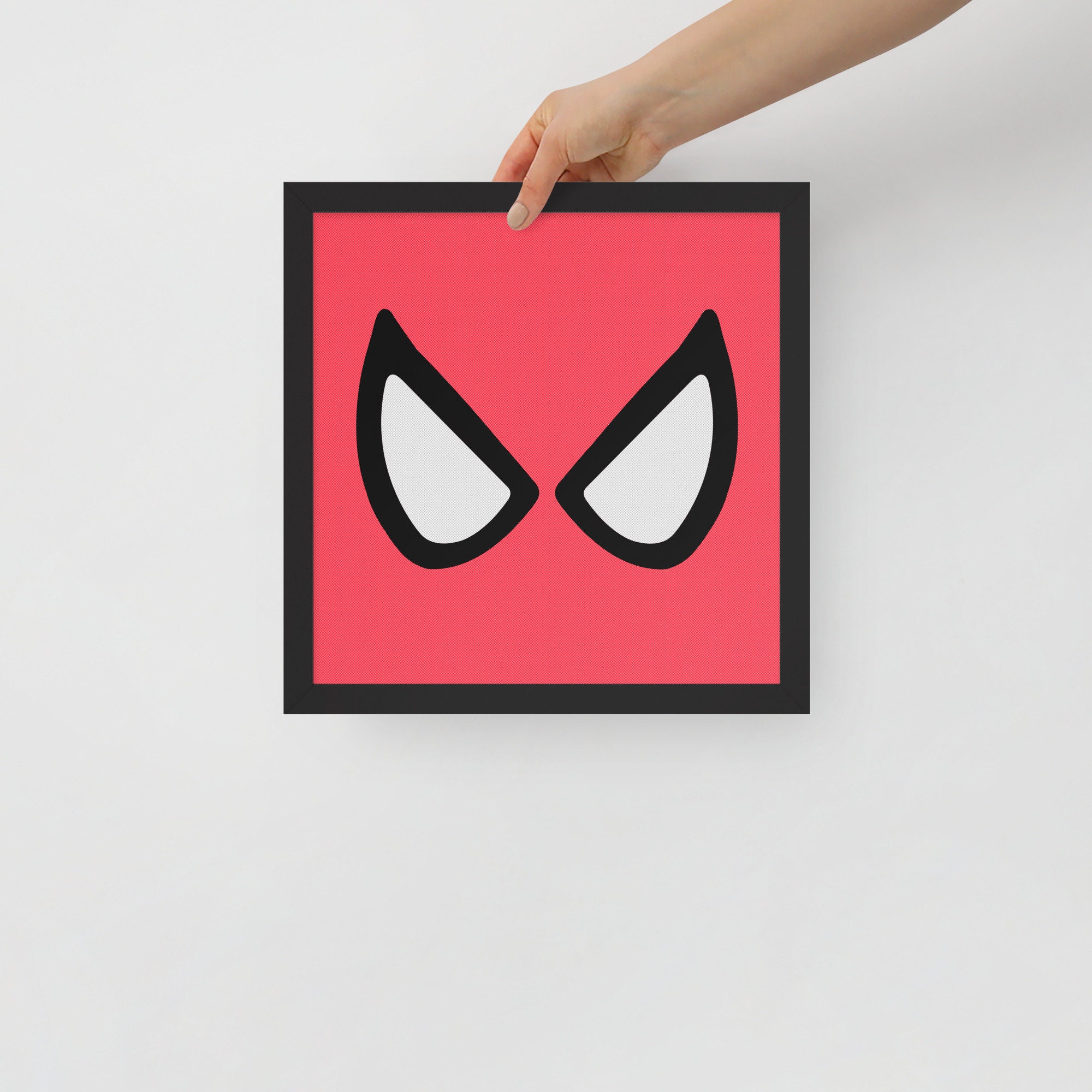 Spider-man Mask Comic-style Framed Poster Wall Decor - Etsy
