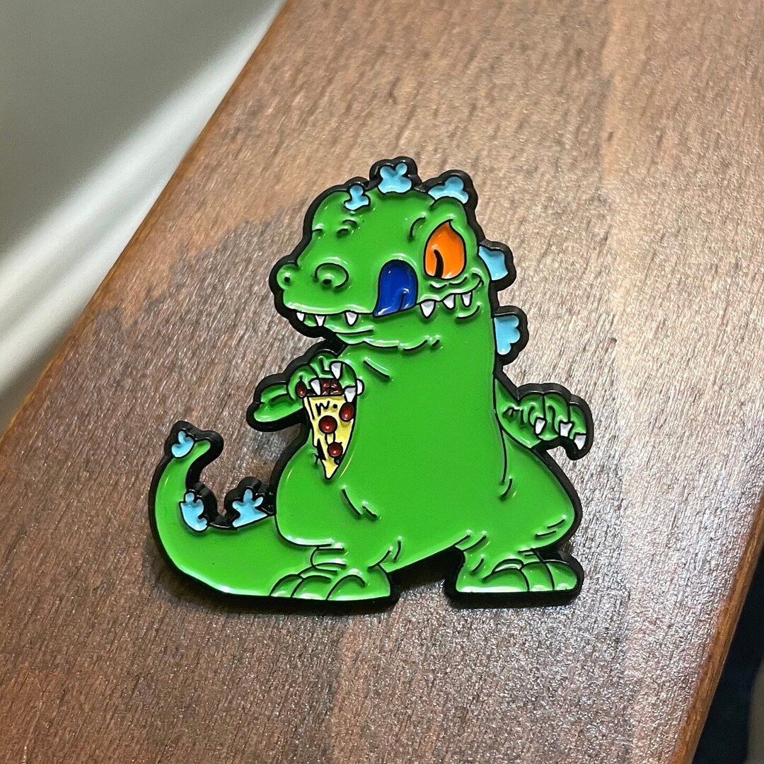 Nickelodeon Rugrats Reptar With Pizza Enamel Pin - Etsy