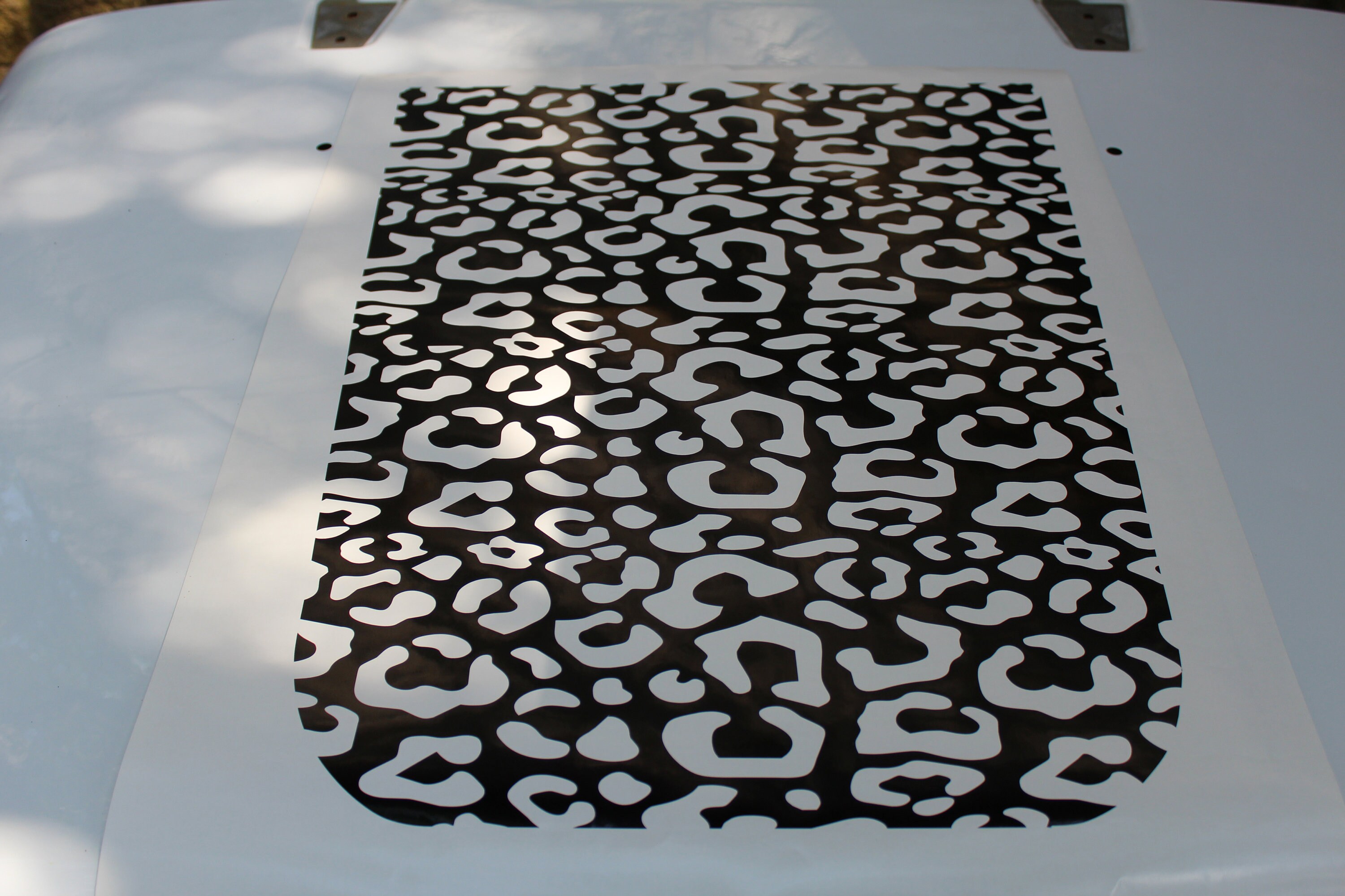 Cheetah / Leopard Print Black Out Hood Decal Compatible With - Etsy