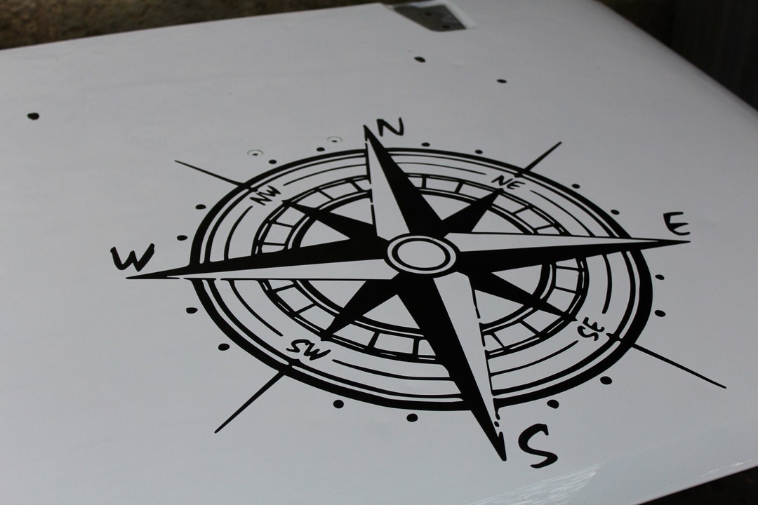 Simple Distressed Compass Hood Decal for Car, Truck, RV or Jeep - Etsy