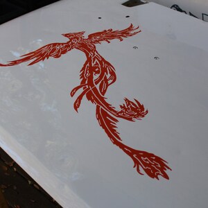 Large Flying Phoenix Mythical Bird Hood Decal for Car, Truck, RV or ...