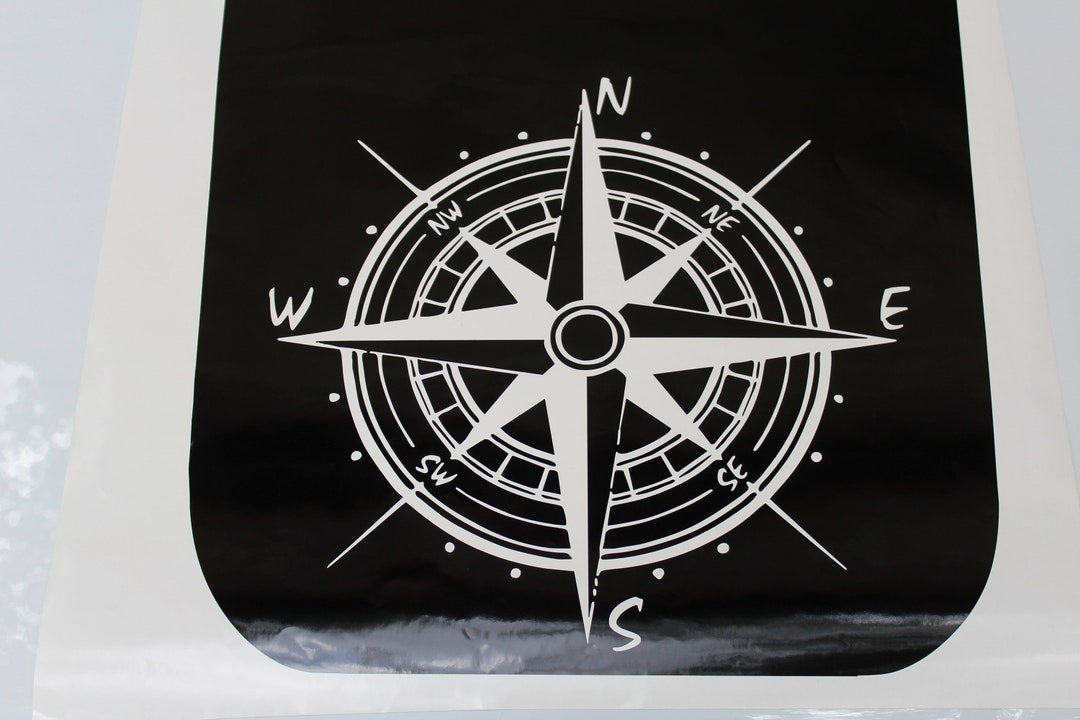 Distressed Compass Black Out Hood Decal Compatible With 2015 to Current ...