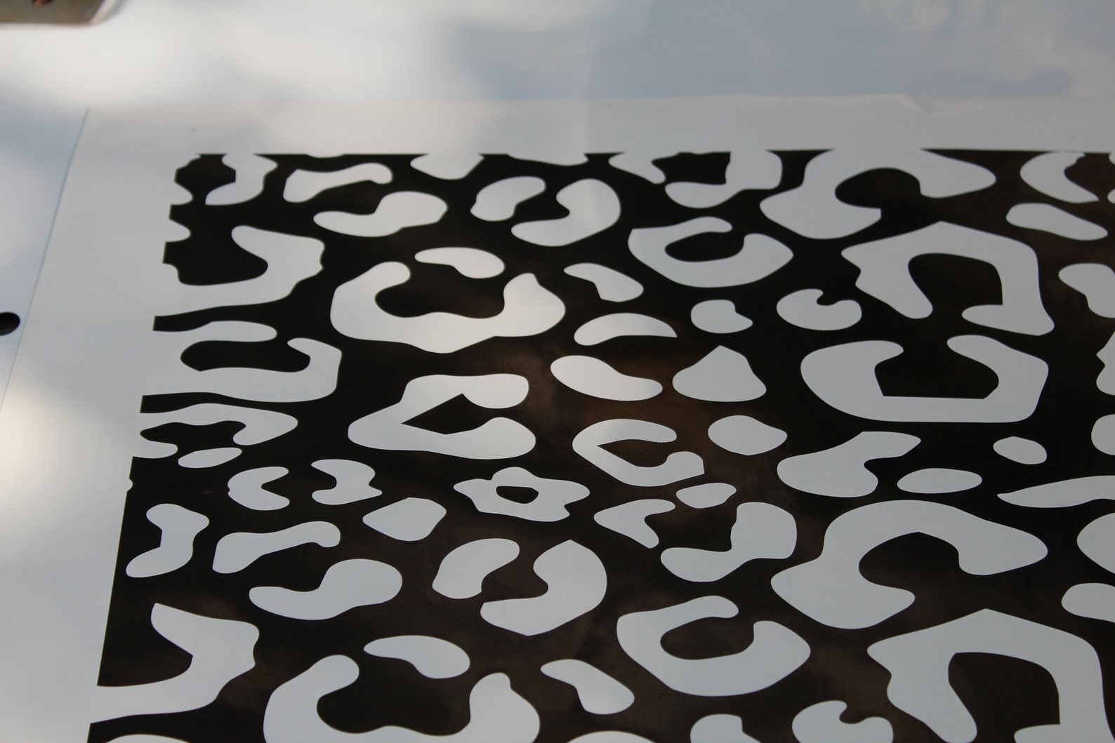 Cheetah / Leopard Print Black Out Hood Decal Compatible With 2015 to ...
