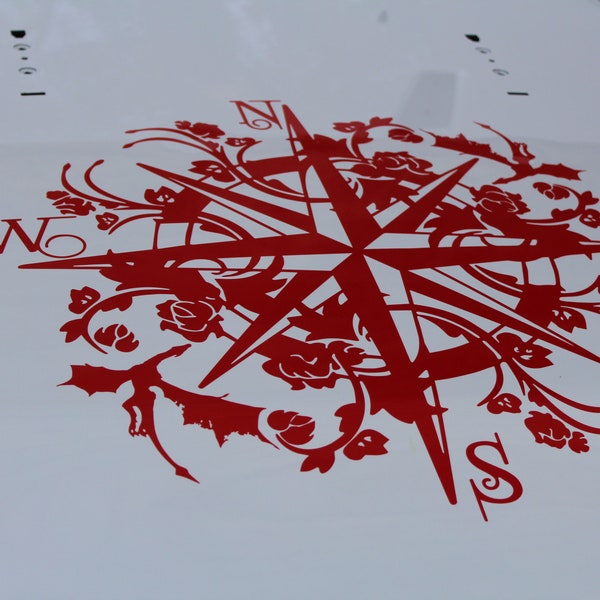 Compass Decal - Etsy