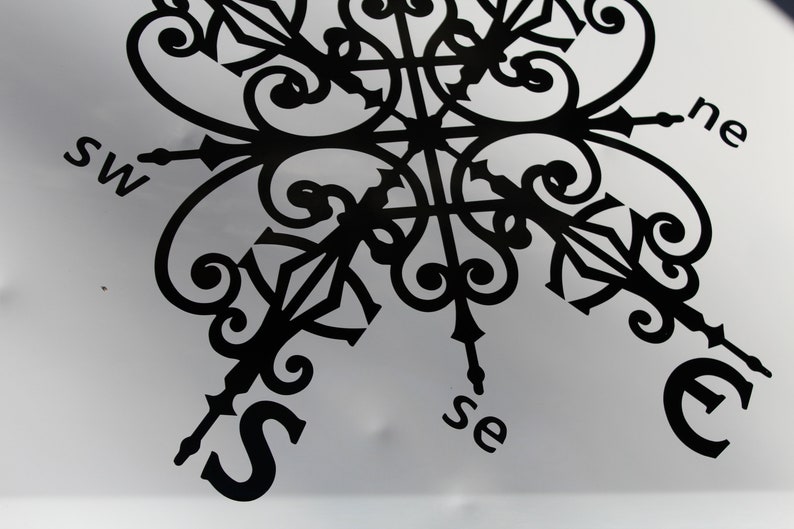 Gothic Inspired Compass Hood Decal for Car Truck RV or Jeep - Etsy