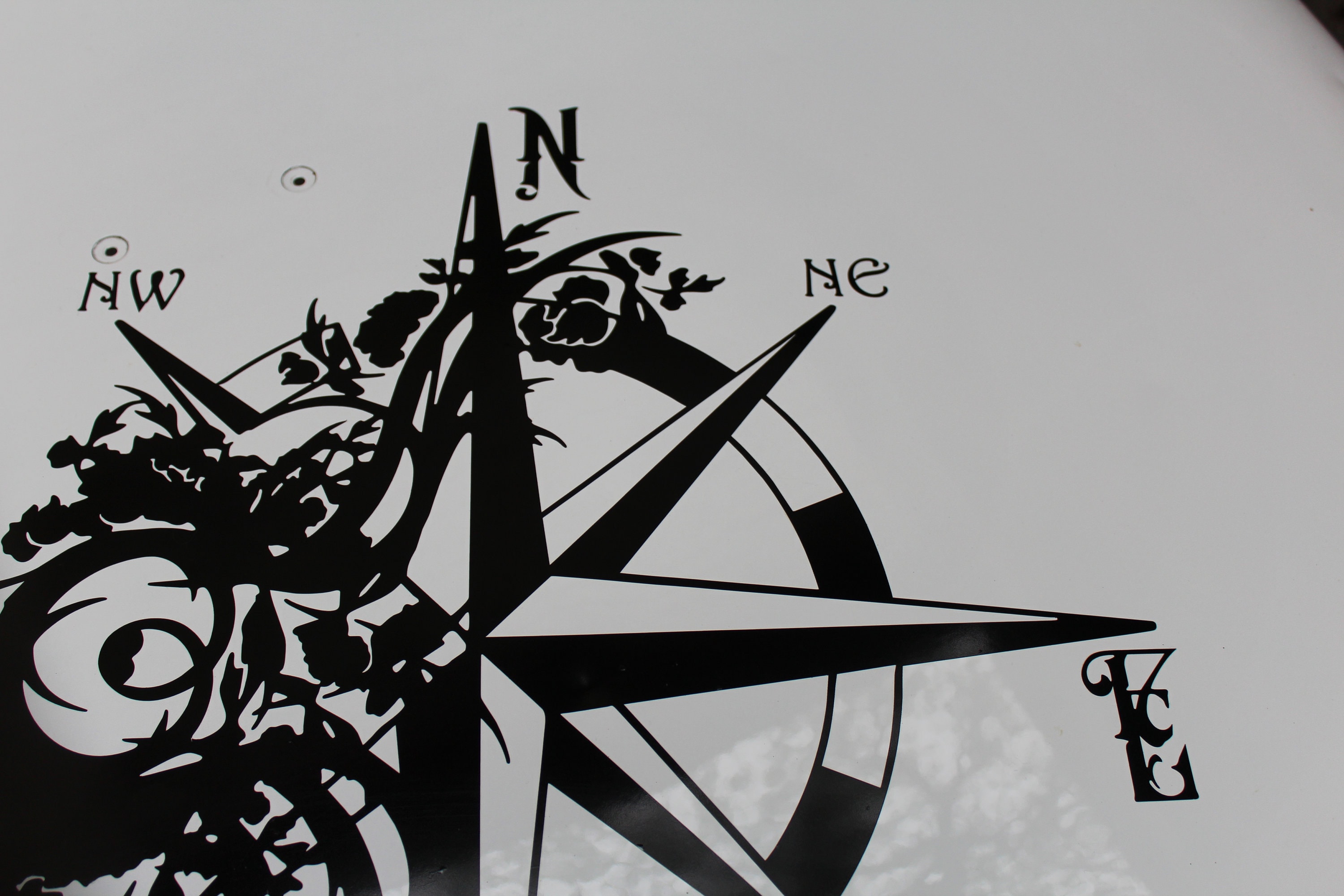 Abstract Floralish Compass Hood Decal for Car Truck RV or - Etsy