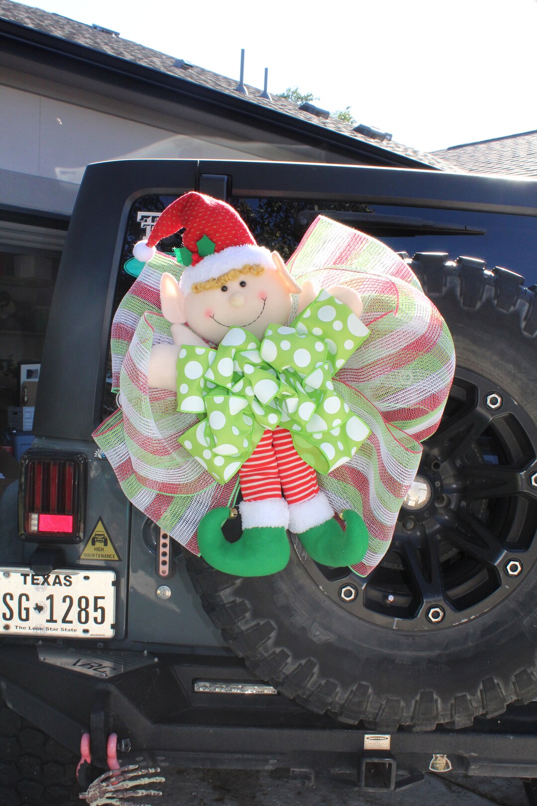 Reusable Cute Plushy Christmas Elf With Poka Dots and Strips Christmas ...