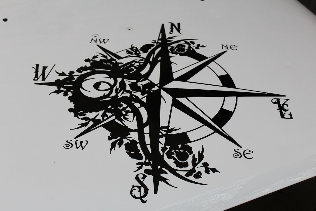 Abstract Floralish Compass Hood Decal for Car, Truck, RV or Jeep - Etsy