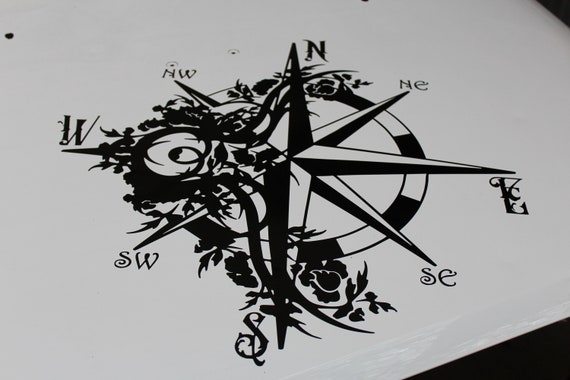 Abstract Floralish Compass Hood Decal for Car Truck RV or - Etsy