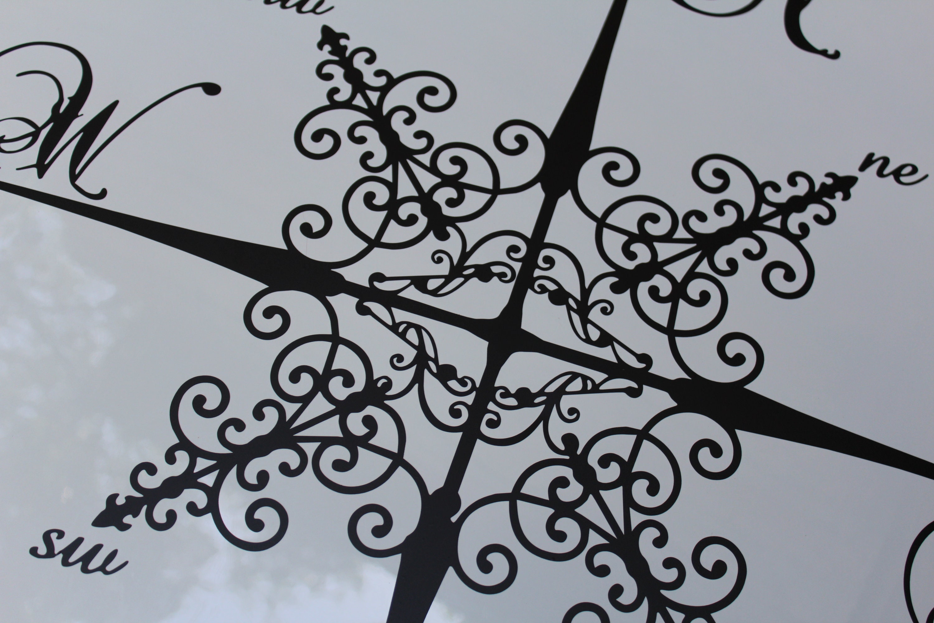 Scroll Work Gothic Compass Hood Decal for Car Truck RV or - Etsy