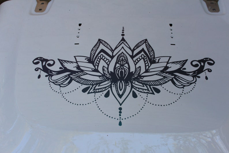 Color Changing Lotus Blossom Hood Decal: Metallic Jeweled Car, Truck ...