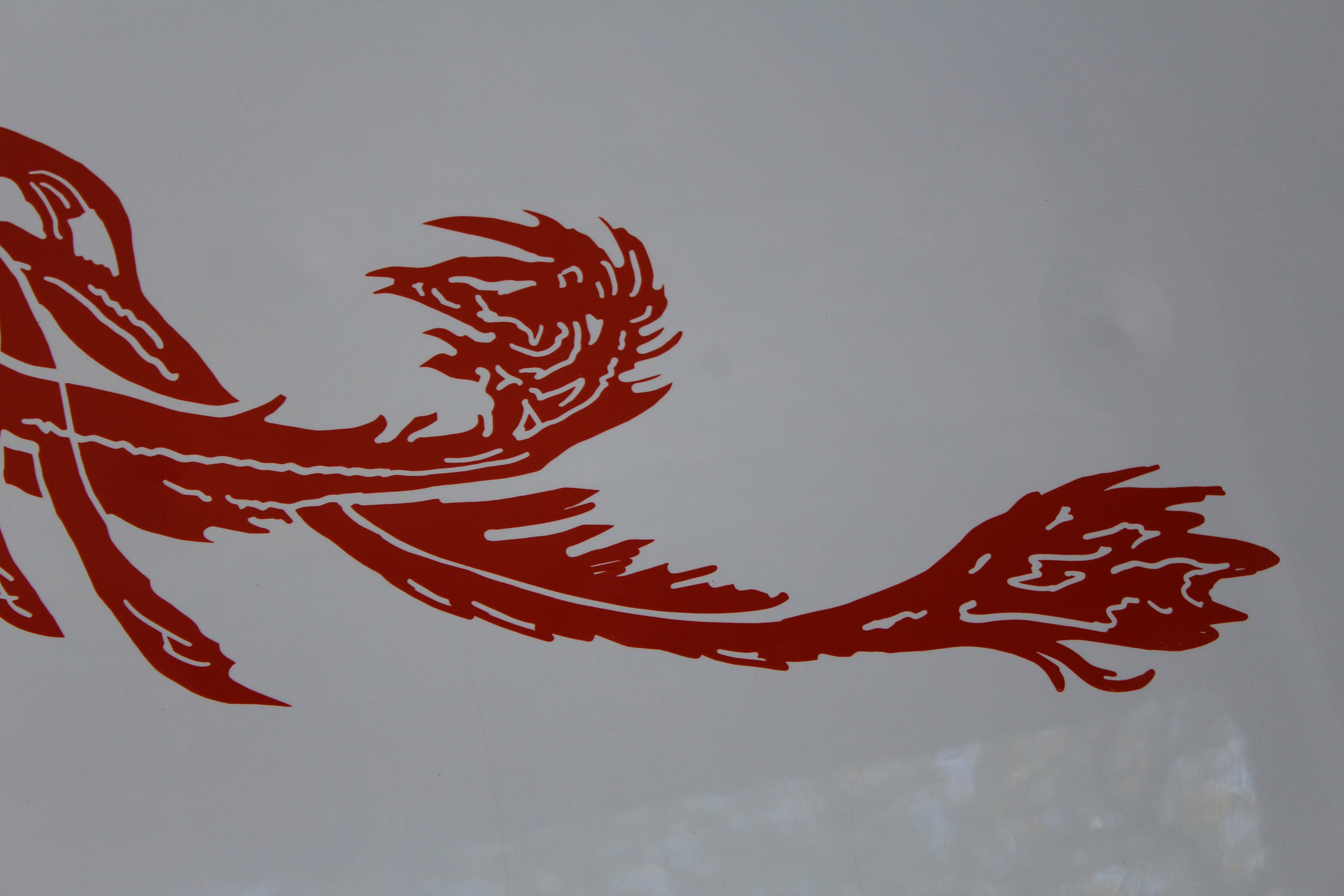 Large Flying Phoenix Mythical Bird Hood Decal for Car, Truck, RV or ...