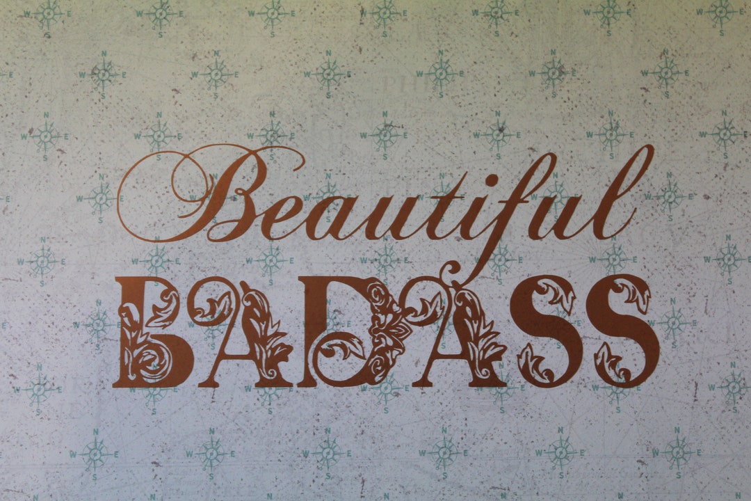 Floral Beautiful Badass Decal, Sticker for Car, Truck, RV and Jeep - Etsy