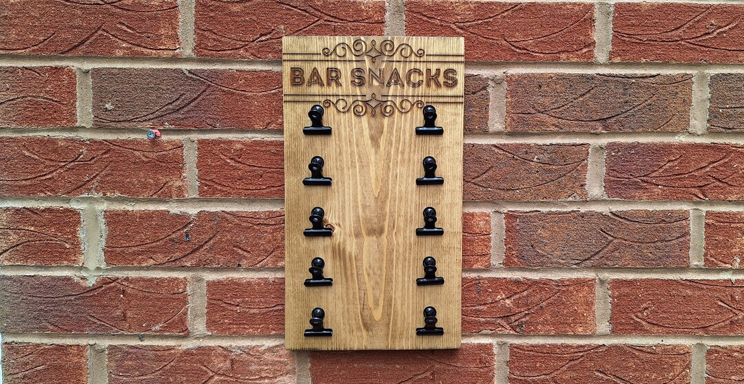 Bar Snacks Holder (large) Crisp Dispenser / Clip Board Wall Mounted ...