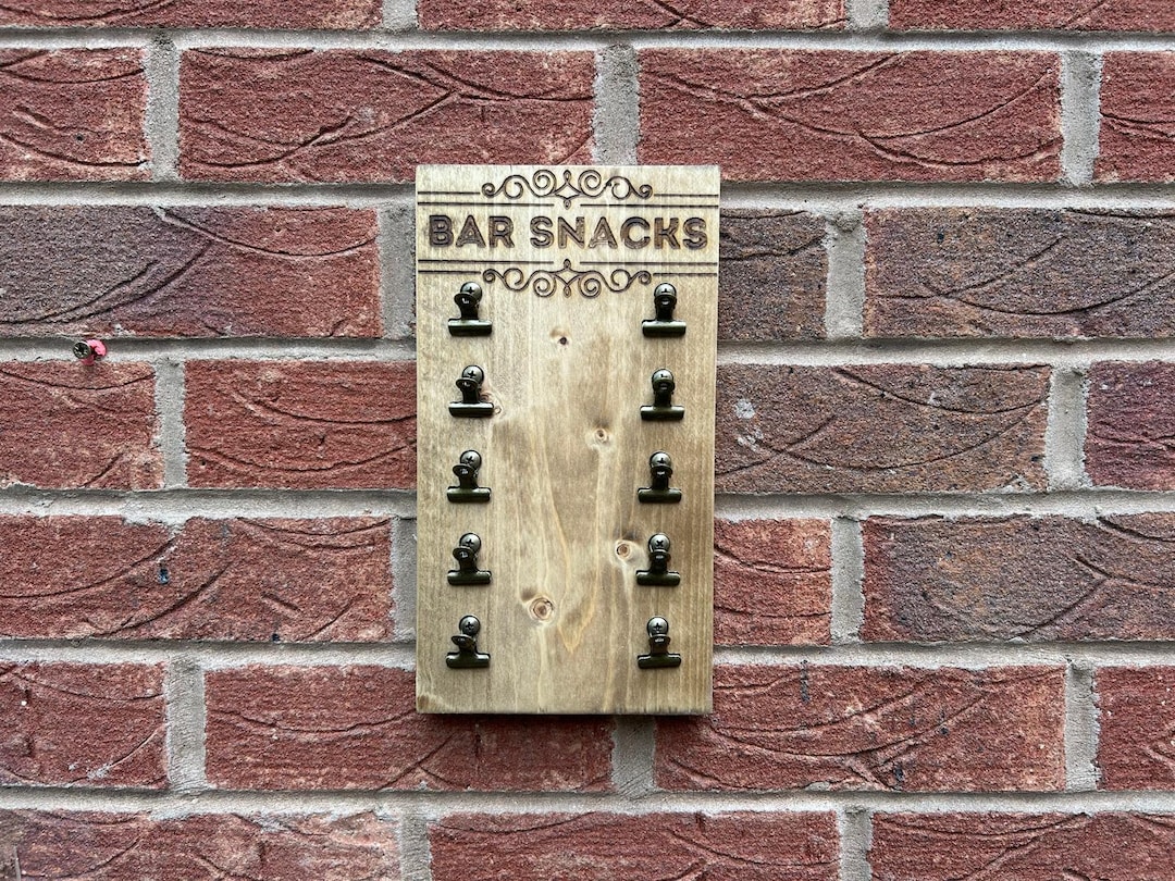 Bar Snacks Holder / Dispenser/ Clip Board - Wall Mounted Ideal for Home ...