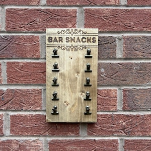 Bar Snacks Holder / Dispenser/ Clip Board - Wall Mounted Ideal for Home ...