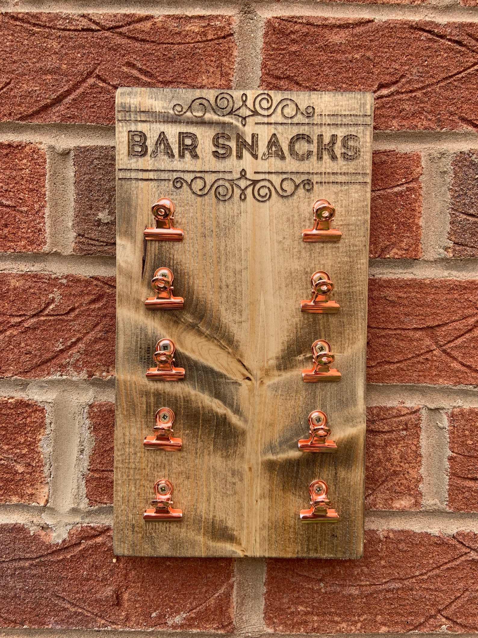 Bar Snacks Holder / Dispenser/ Clip Board Wall Mounted Ideal for Home ...