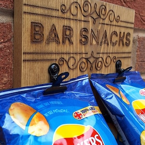 Bar Snacks Holder (large) Crisp Dispenser / Clip Board Wall Mounted ...