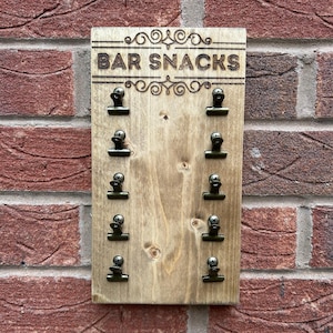 Bar Snacks Holder / Snack Dispenser/ Clip Board - Wall Mounted Ideal ...