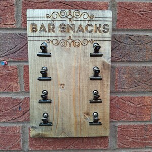 Bar Snacks Holder (large) Crisp Dispenser / Clip Board Wall Mounted ...