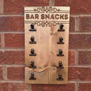 Bar Snacks Holder (large) Crisp Dispenser / Clip Board Wall Mounted ...